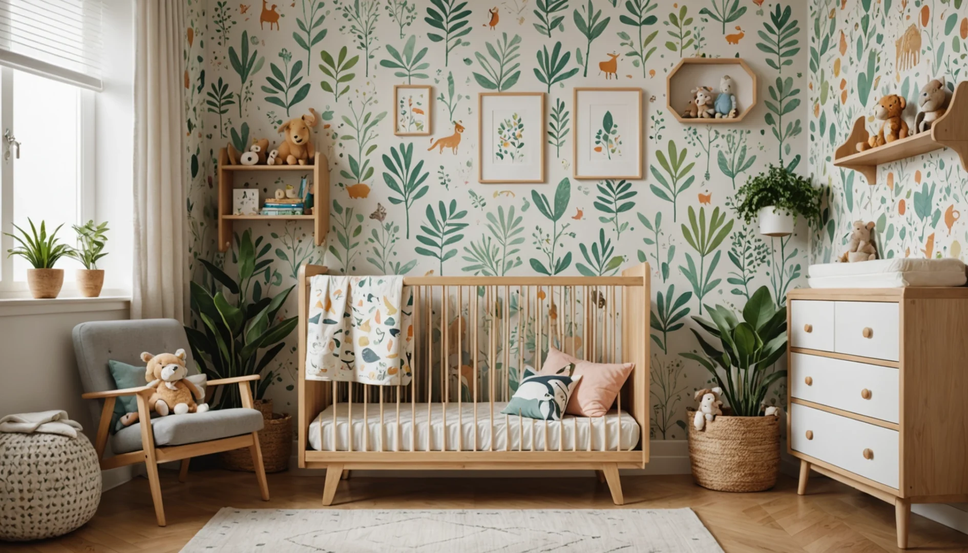 Décorez avec du papier peint à colorier pour bébé